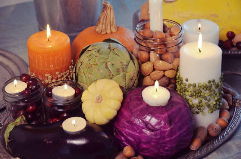 DIY thanksgiving centerpiece with grocery store items – Mr. Kate