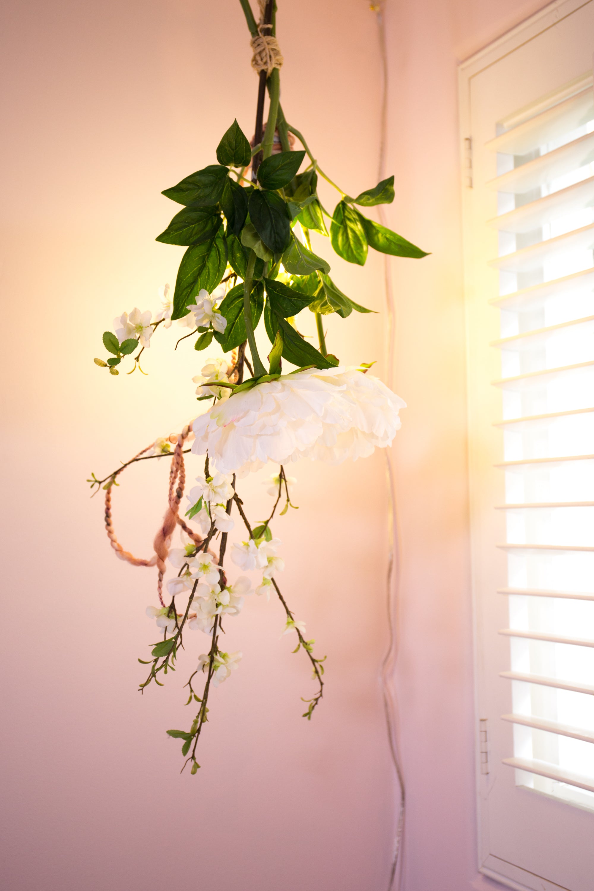 DIY Hanging Flower Light Fixture – Mr. Kate