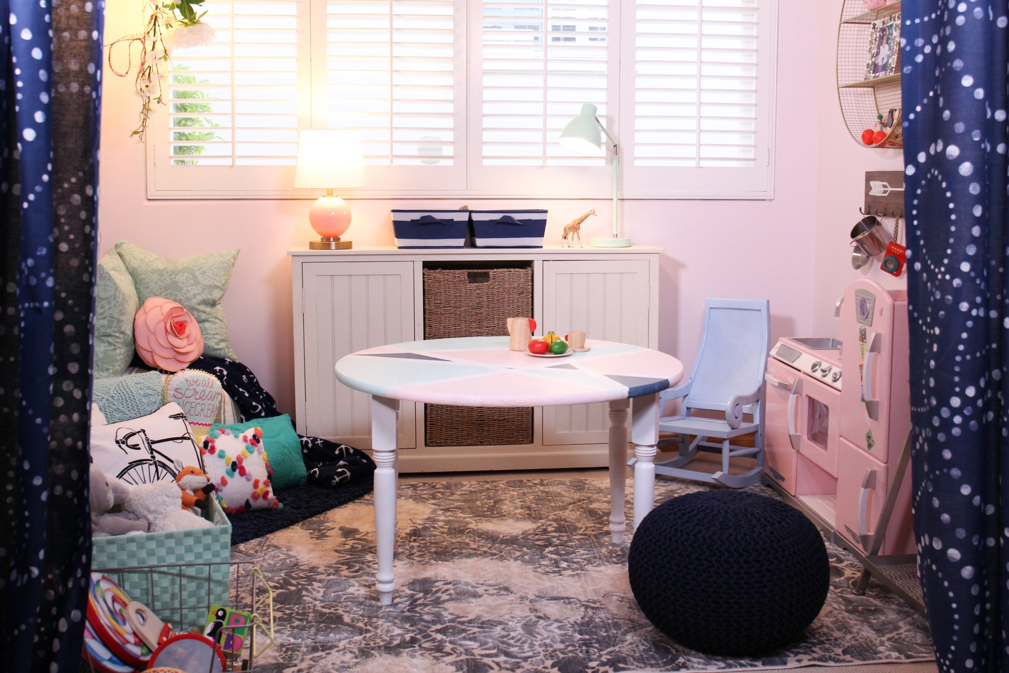 Mr. Kate Decorates: Pink & Powerful Playroom Makeover