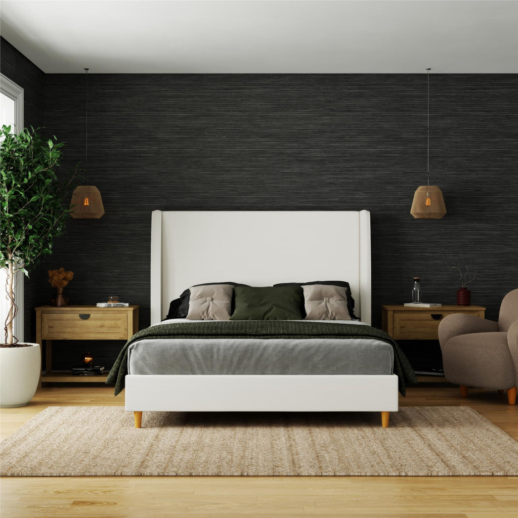 Tess Upholstered Wingback Bed – Mr. Kate