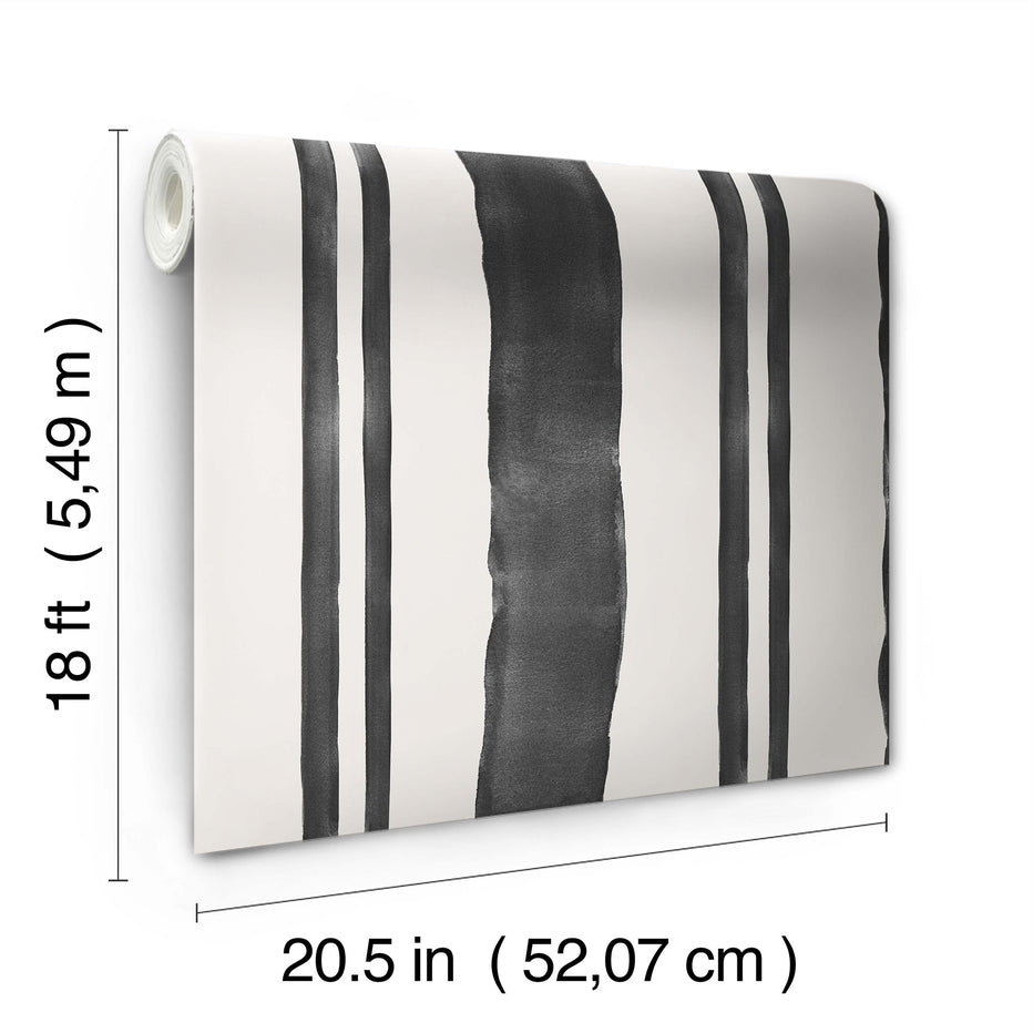 Mr. Kate Winston Watercolor Stripe Peel & Stick Wallpaper
